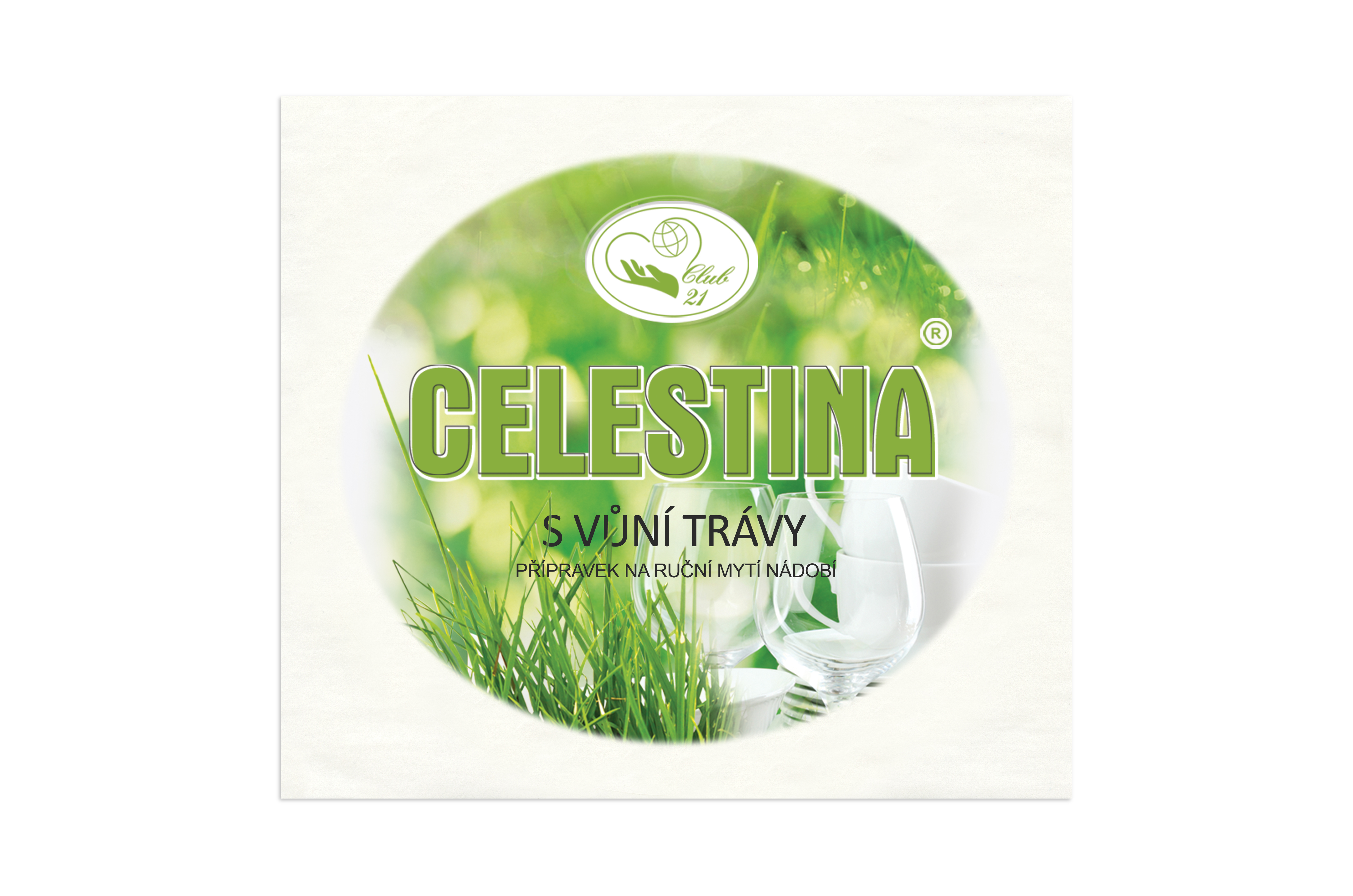 Velká etiketa/samolepka Celestina tráva - Missiva