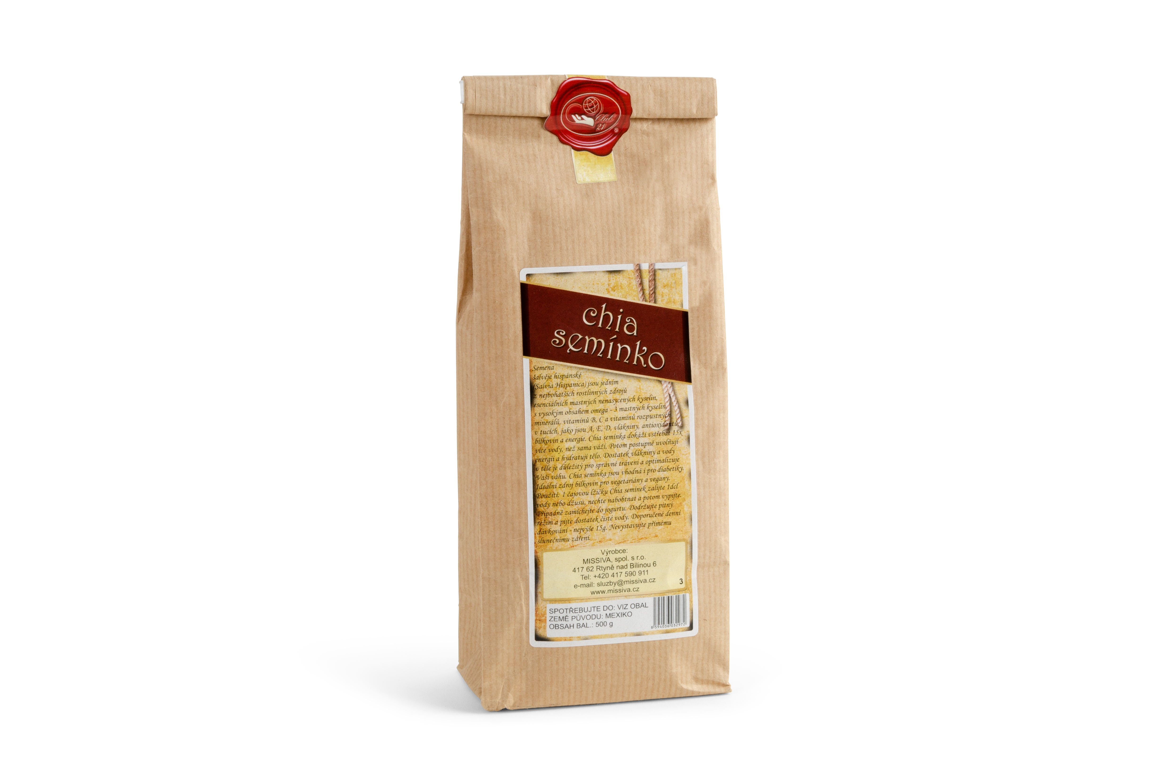 Chia semínka 500 g - Missiva